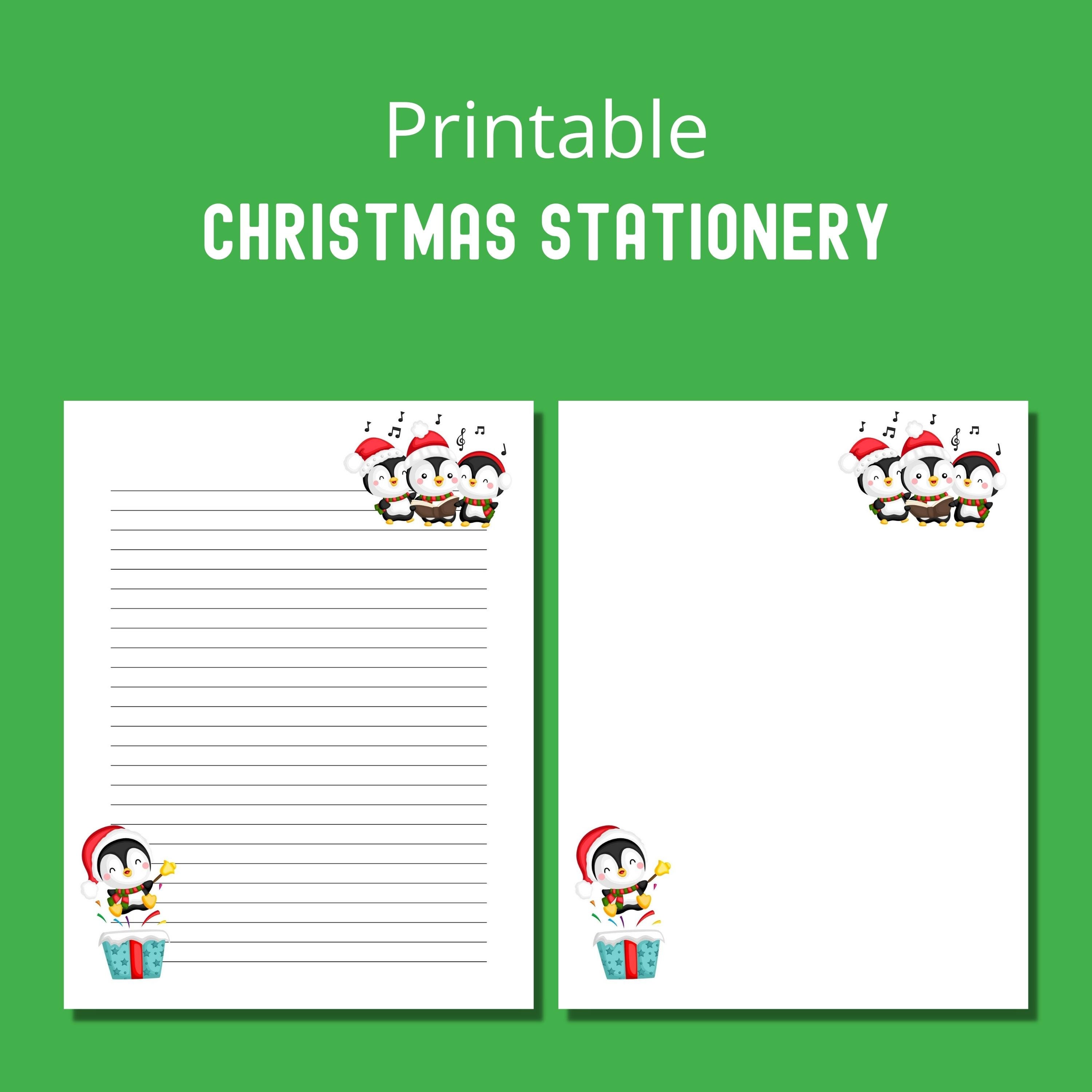 Christmas Stationery - Printable Christmas Themed Paper for Writing ...
