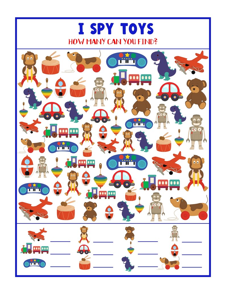 I Spy - Toys, Game for Kids, Can You Find Them All, Searching Game ...