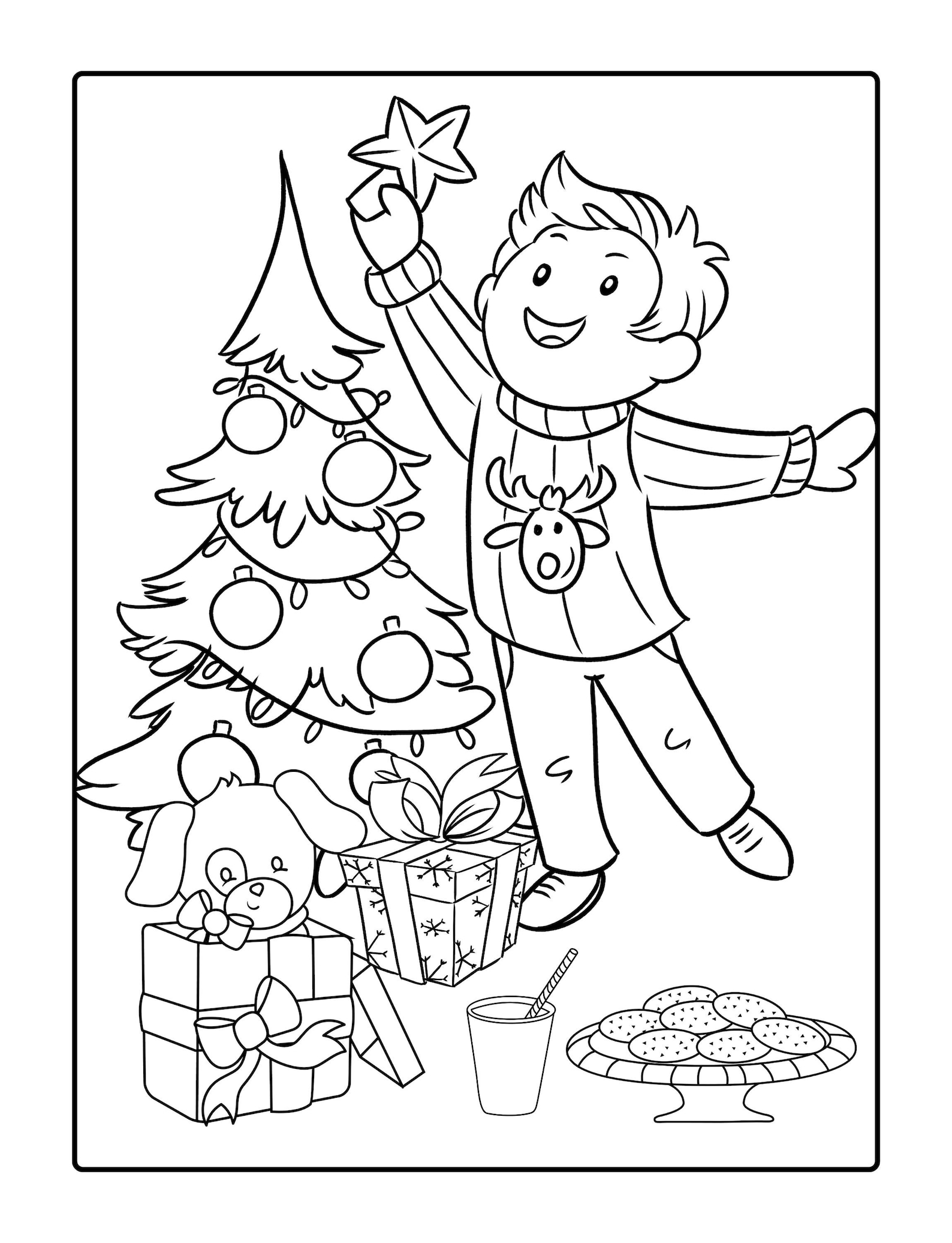 Christmas Coloring Pages, Coloring Sheets, Printable, Digital Download ...