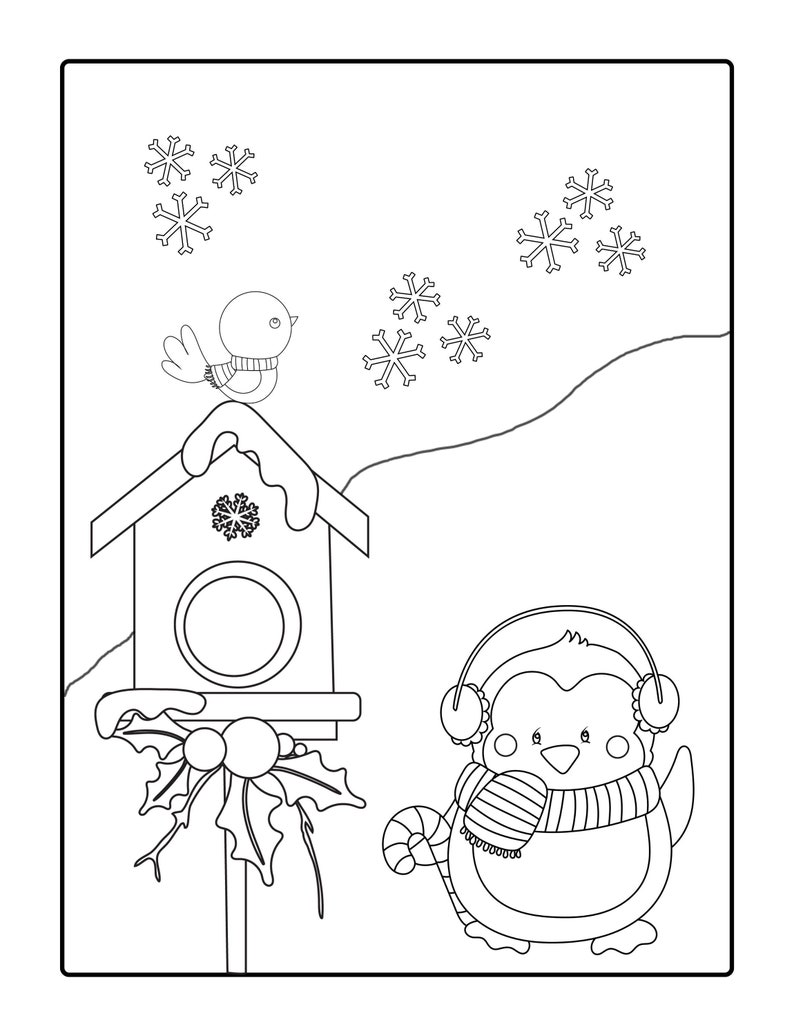 Christmas Coloring Pages, Coloring Sheets, Printable, Digital Download ...