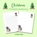 Christmas Stationery Printable Christmas Themed Paper for Writing, Note ...