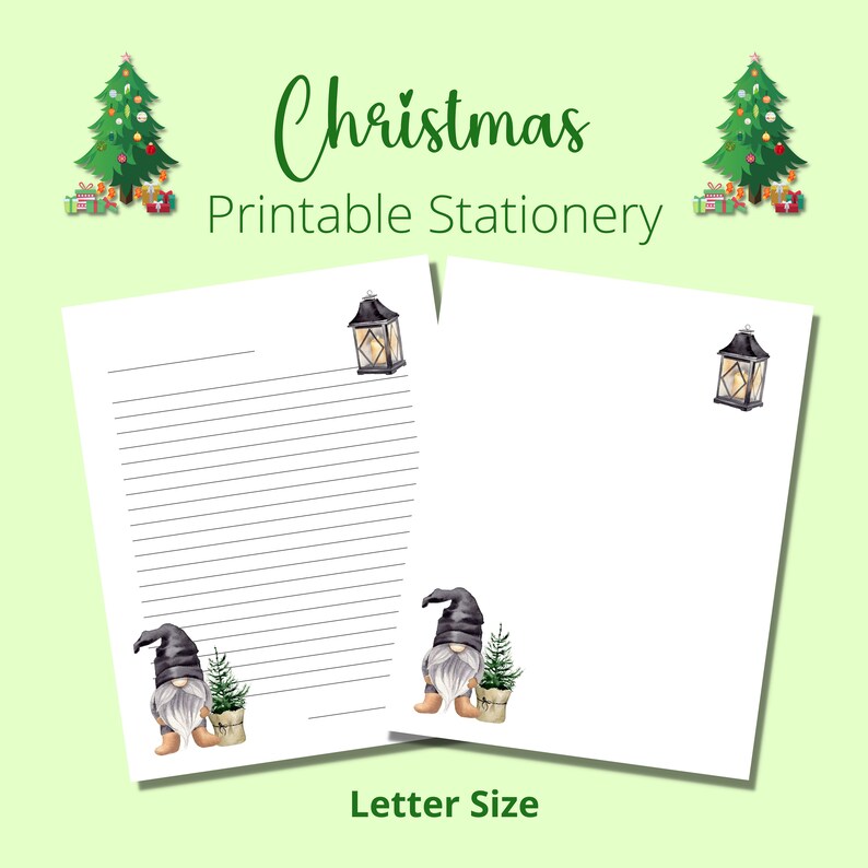 Christmas Stationery - Printable Christmas Themed Paper for Writing ...
