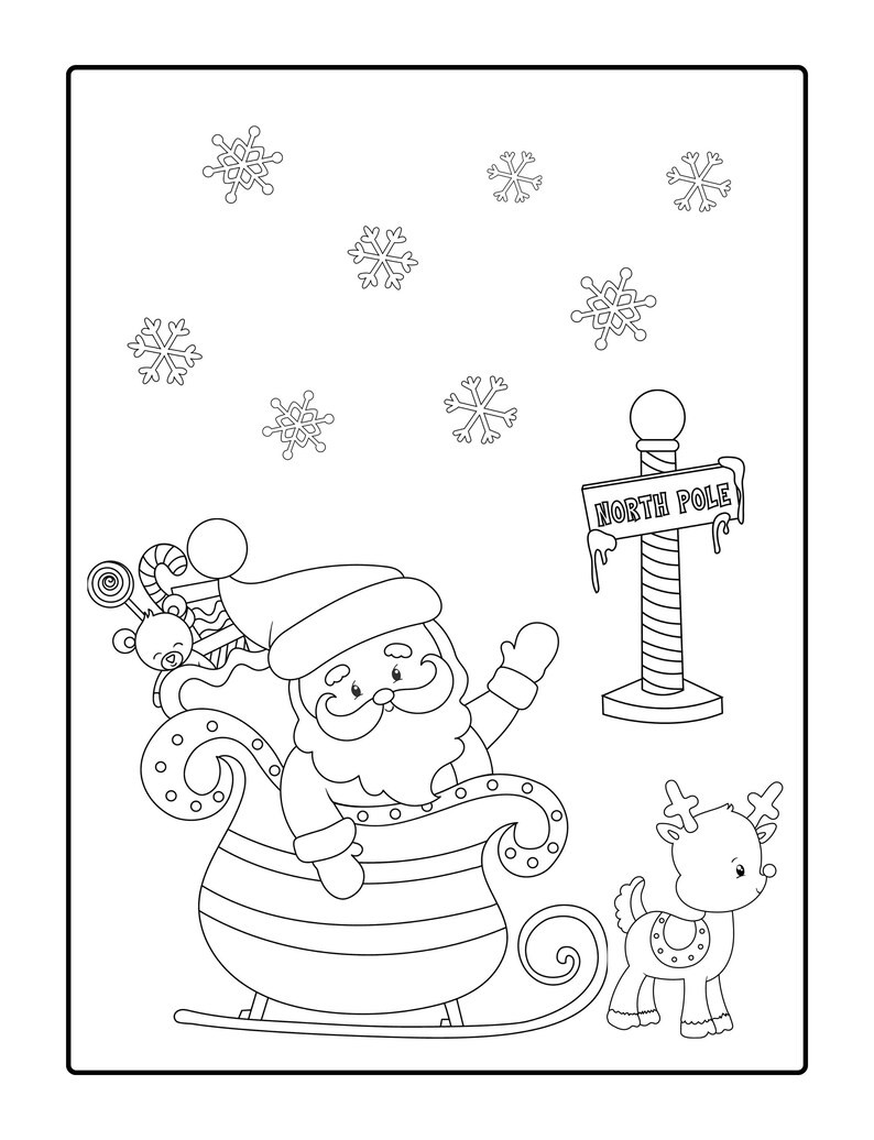 Christmas Coloring Pages, Coloring Sheets, Printable, Digital Download ...