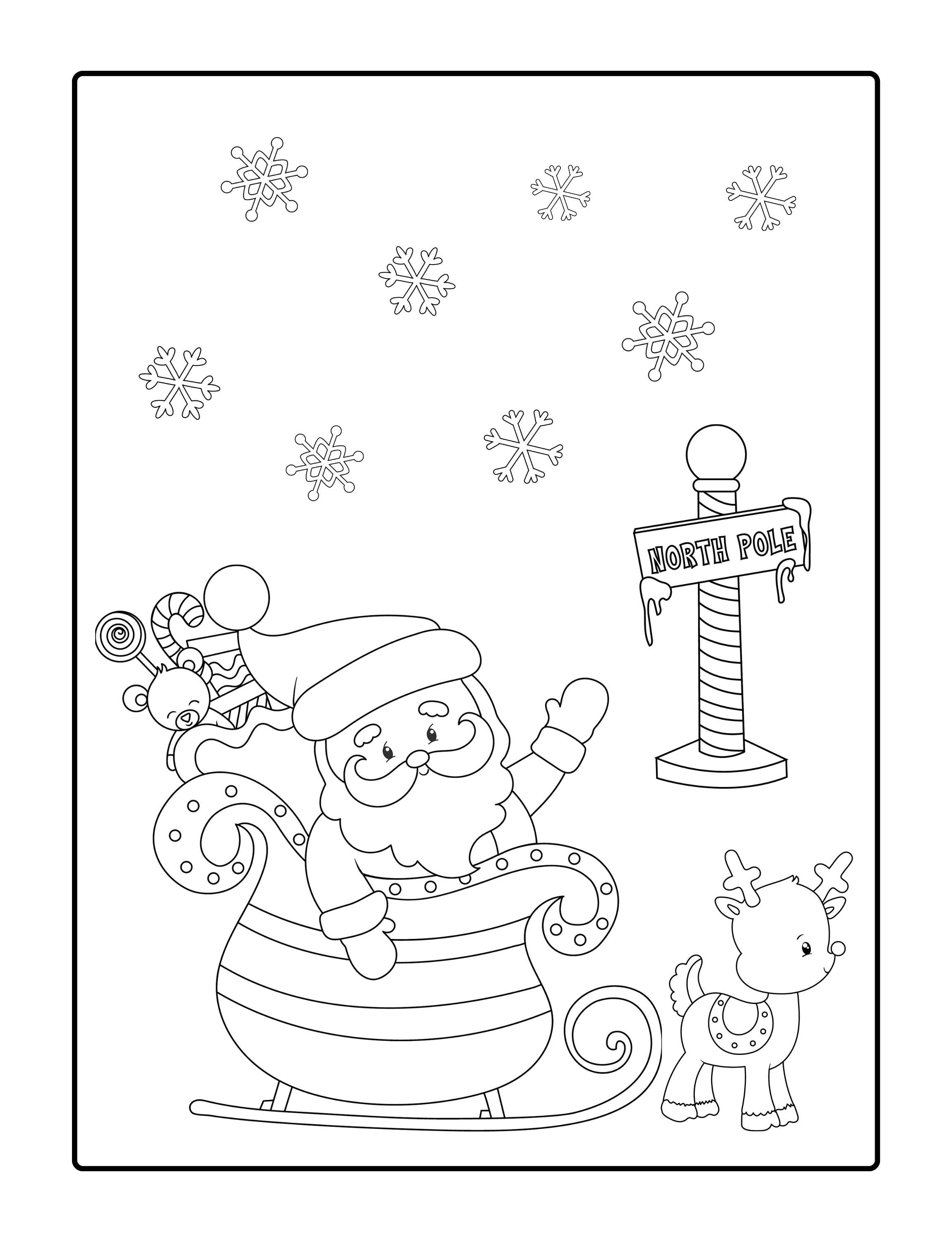 Christmas Coloring Pages, Coloring Sheets, Printable, Digital Download ...