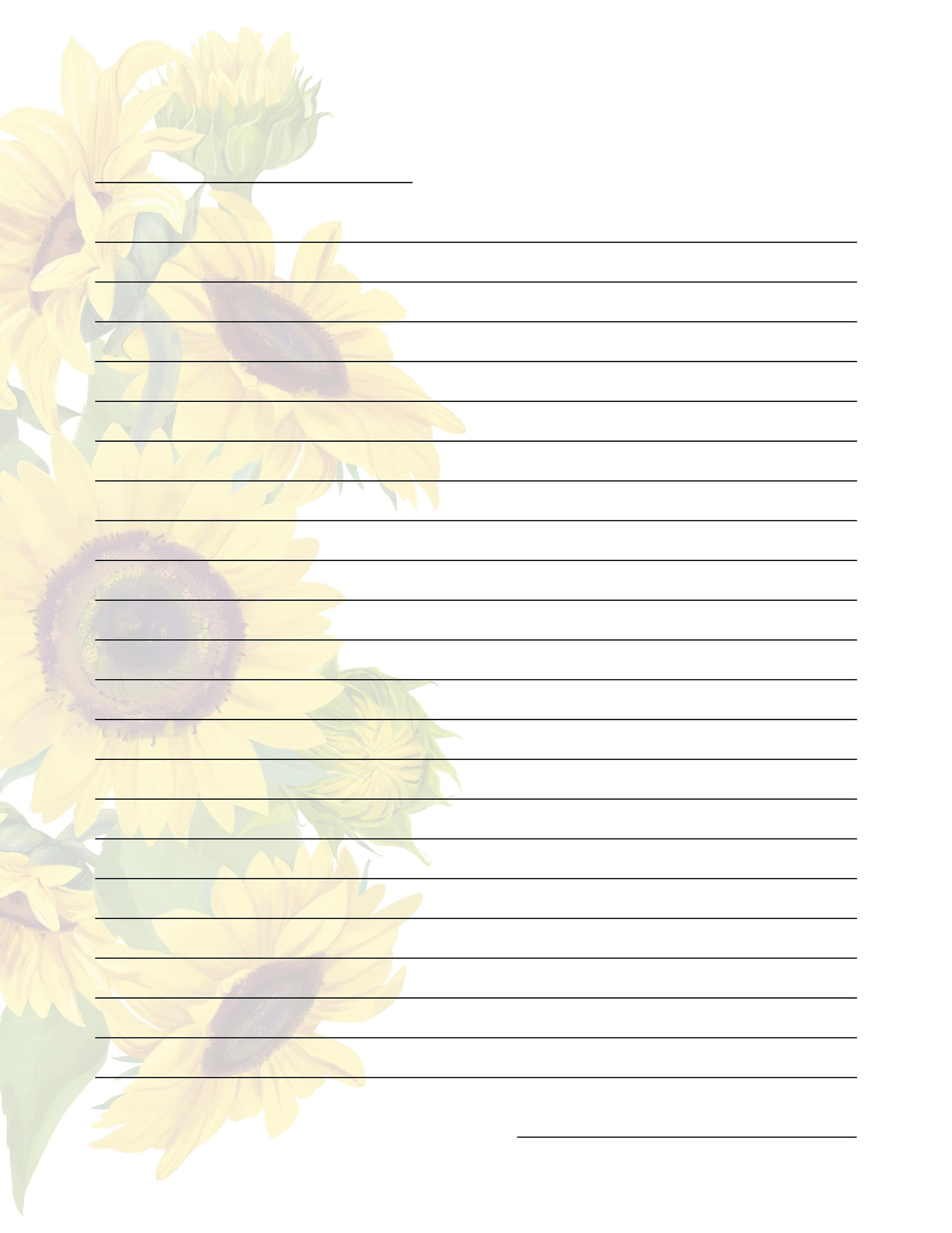 Printable Floral Stationery - Spring Writing Paper, Flowers, Decorative ...