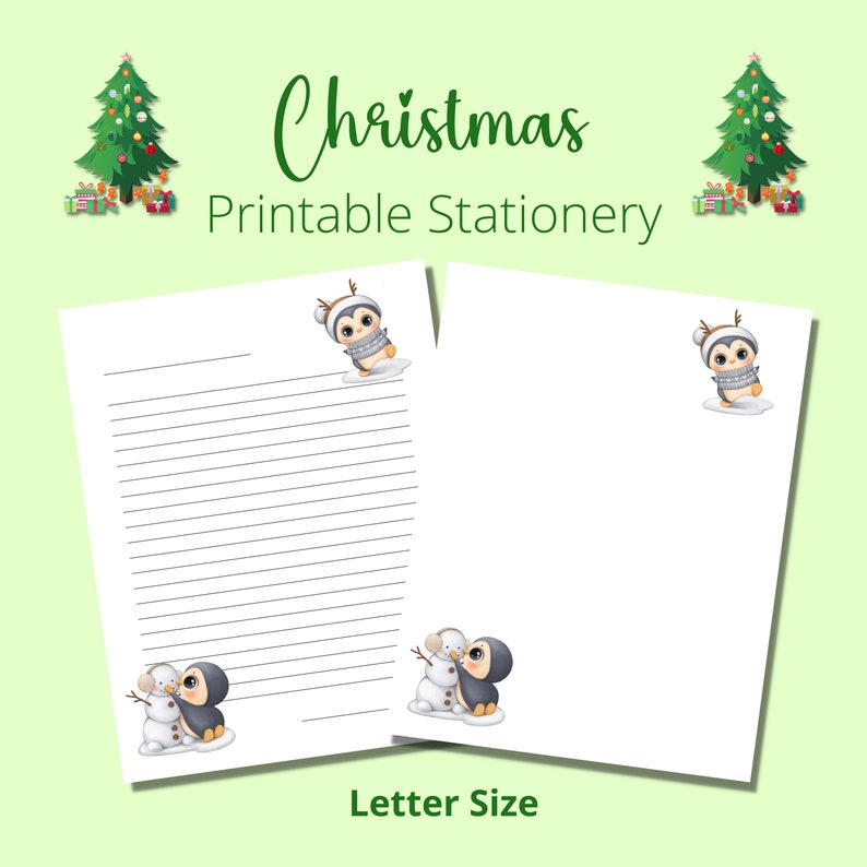 Christmas Stationery - Printable Christmas Themed Paper for Writing ...