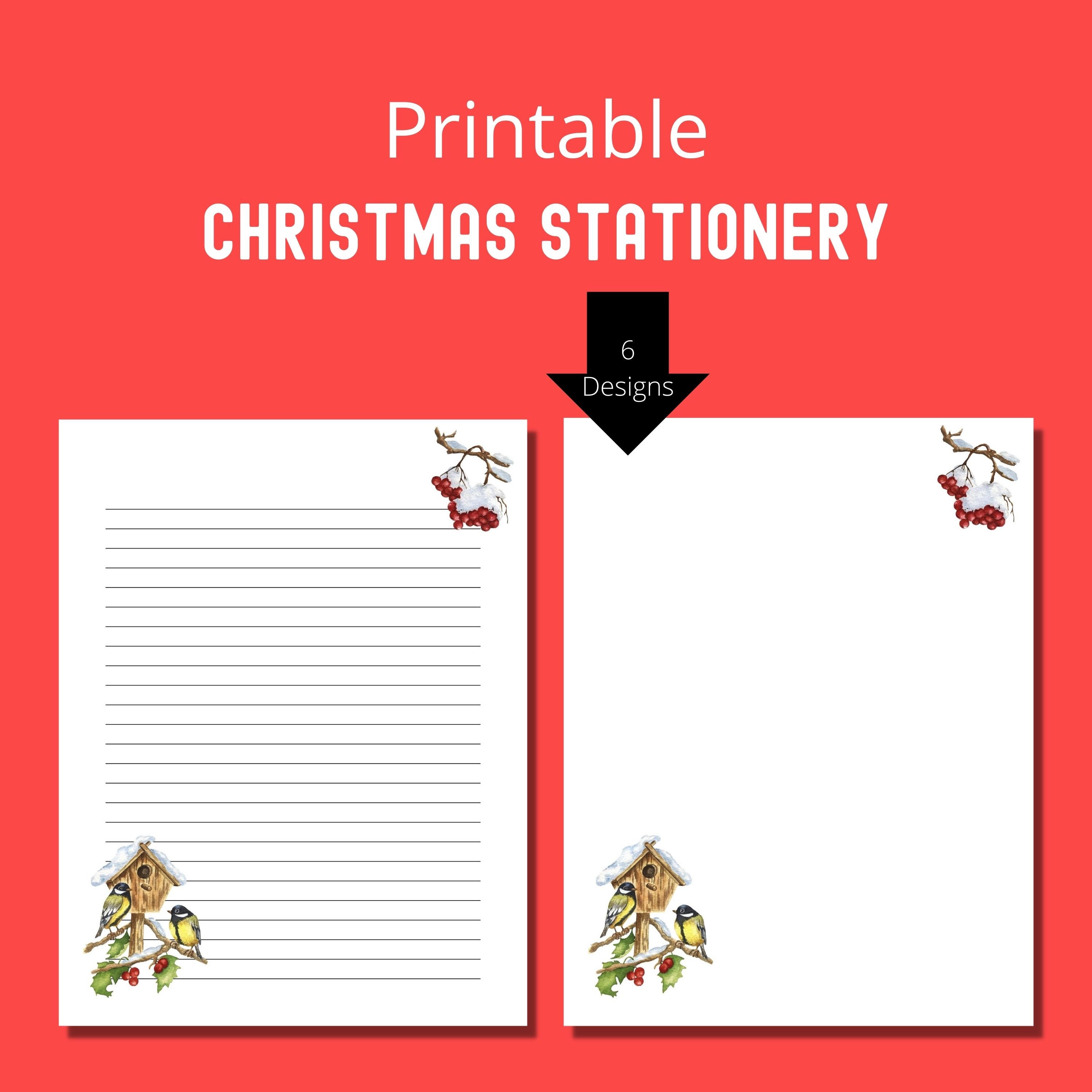 Christmas Stationery - Printable Christmas Themed Paper for Writing ...