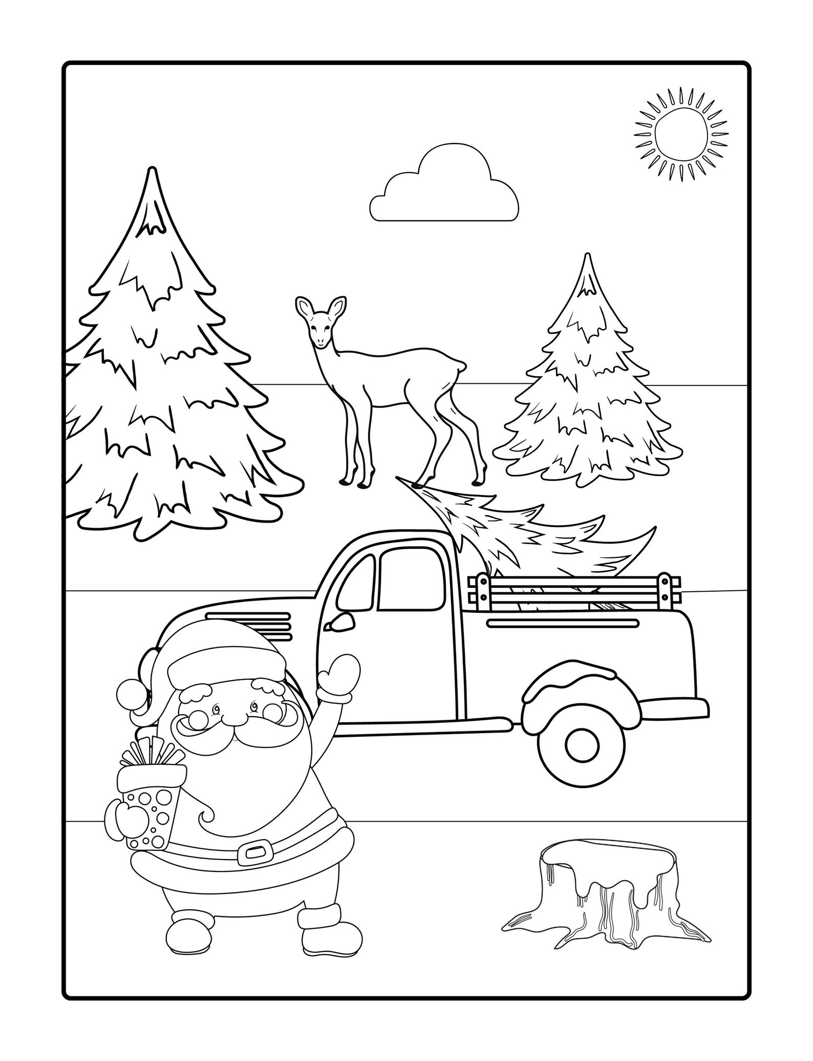 Christmas Coloring Pages, Coloring Sheets, Printable, Digital Download ...