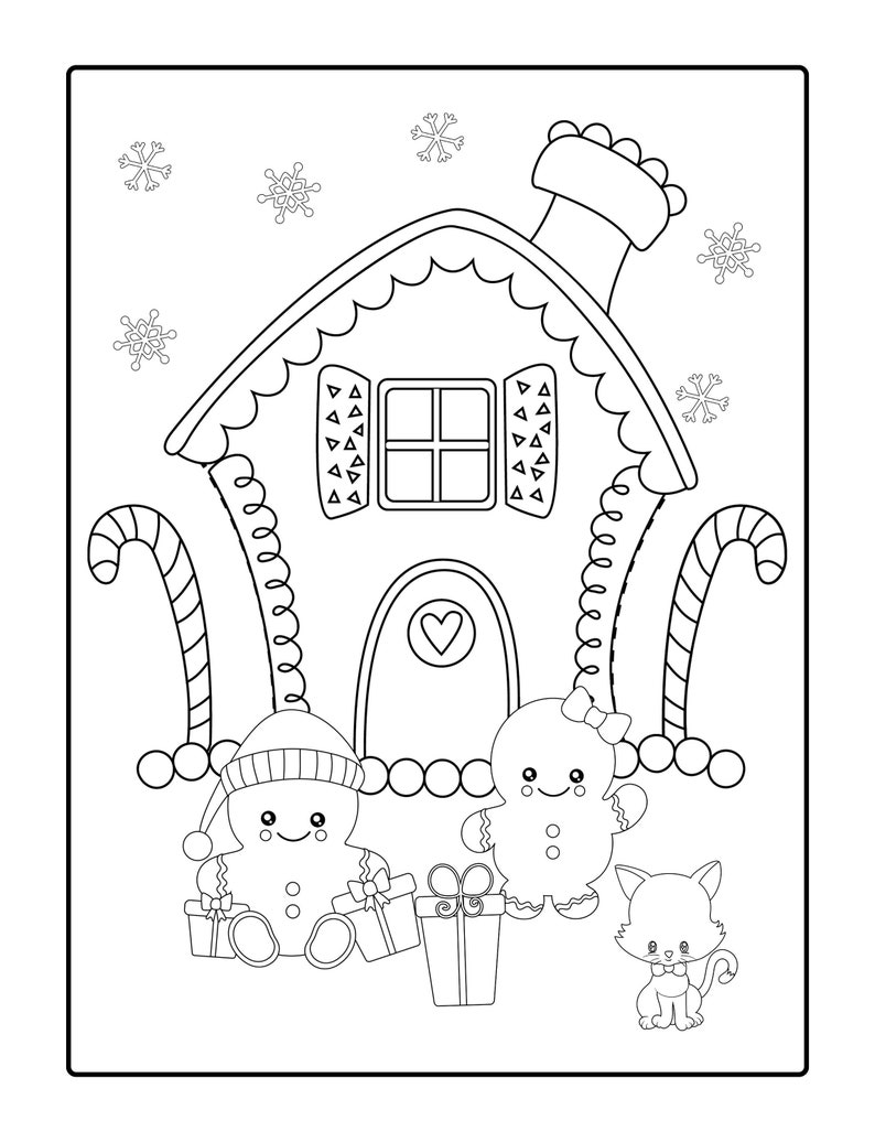 Christmas Coloring Pages, Coloring Sheets, Printable, Digital Download ...