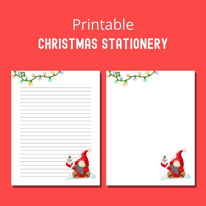 Christmas Stationery - Printable Christmas Themed Paper for Writing ...