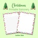 Christmas Stationery Printable Christmas Themed Paper for Writing, Note ...