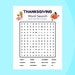 Holiday Word Search Puzzles, Activity for Kids, Thanksgiving, Halloween ...