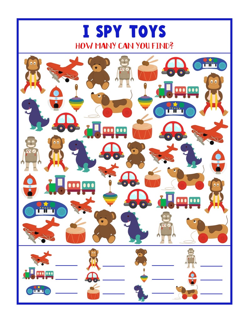 I Spy - Toys, Game for Kids, Can You Find Them All, Searching Game ...