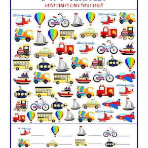 I Spy - Vehicles, Transportation, Game for Kids, Can You Find Them All ...