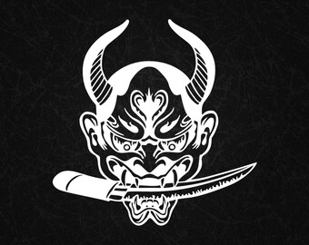 Hannya Mask Sticker - Etsy