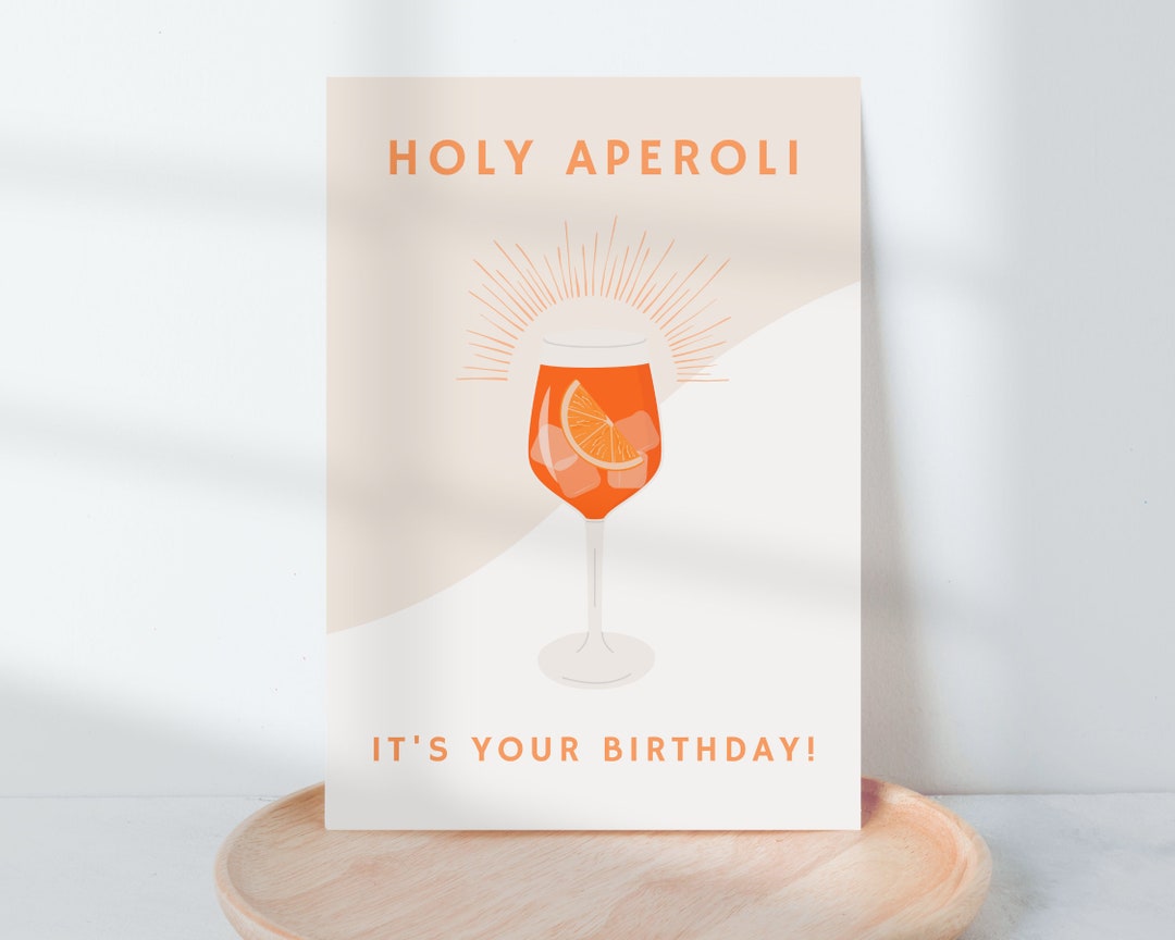 Geburtstagskarte A6 Postkarte HOLY APEROLI - Etsy.de Geburtstagskarte A6 Postkarte HOLY APEROLI - Etsy.de