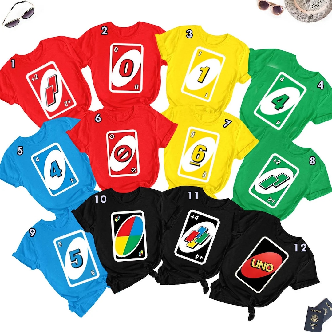 Uno Card Group Shirt Uno Board Game Matching Halloween - Etsy