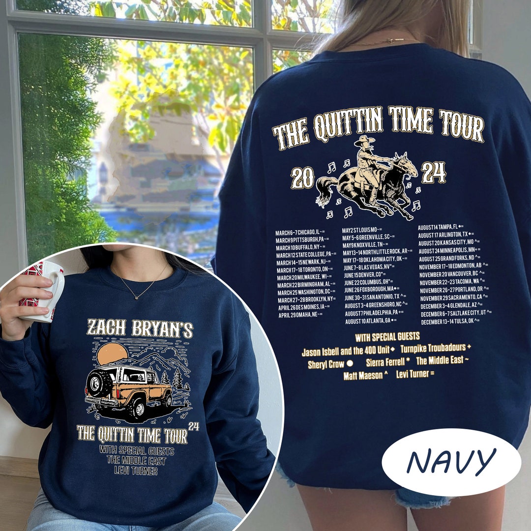 Vintage Zach Bryan the Quittin Time Tour Zach Sweatshirt - Etsy