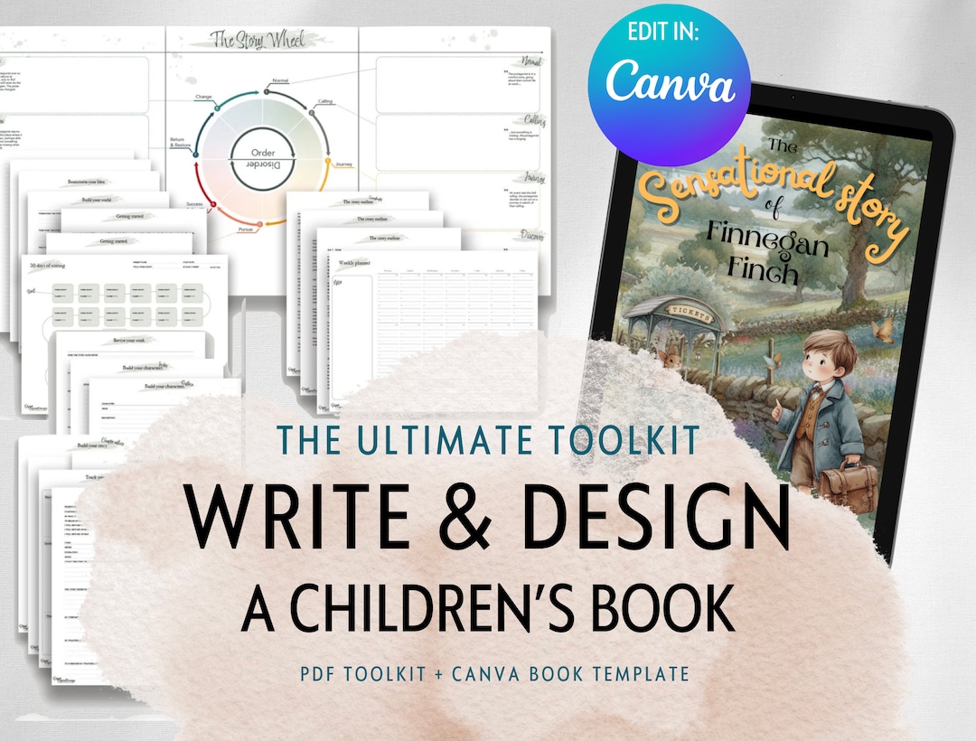Children's Book Planner: Canva Design Template & Story Outline (PDF) - Etsy