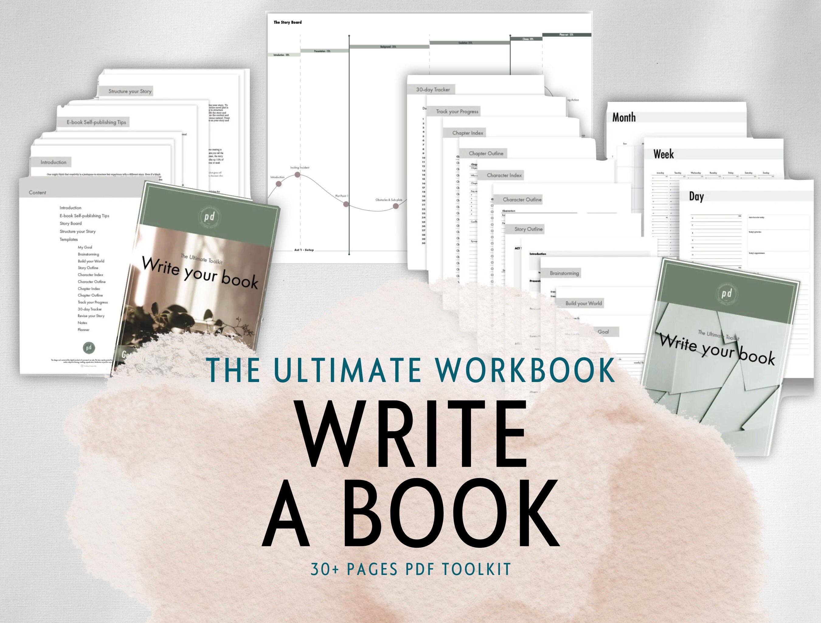 Author Writer Book Planner Workbook Write a Novel Write a Book in 30 ...
