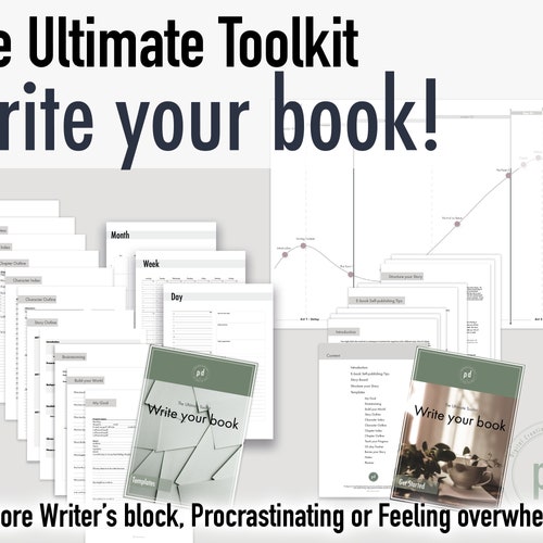 Neutral Minimalist PDF Printable Author and Novel Planner - Etsy