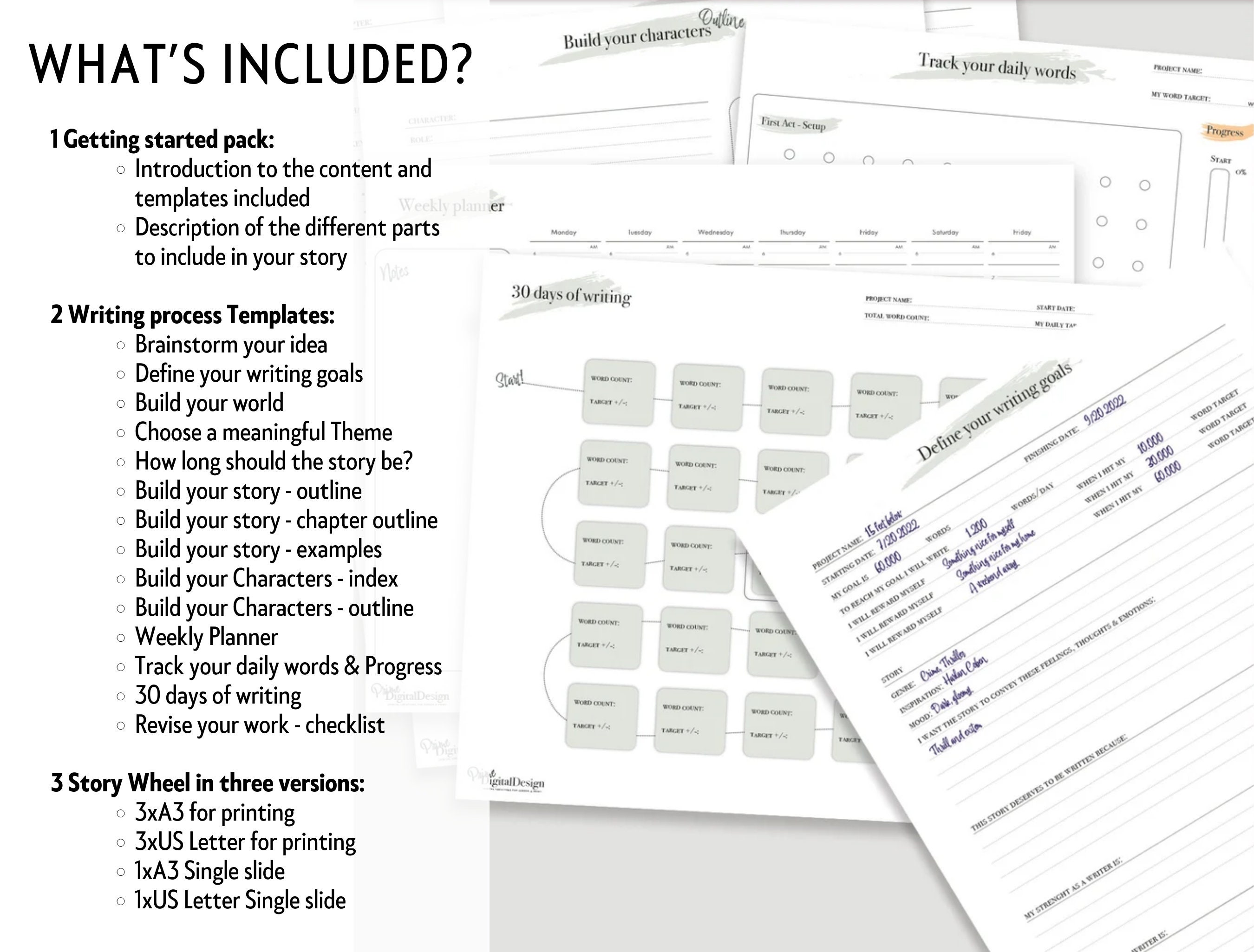 Children's Book Planner: Story Outline Templates (printable PDF) - Etsy