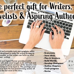 Writer's Gift Set, Author Book Planner Workbook, Goodnotes Digital ...