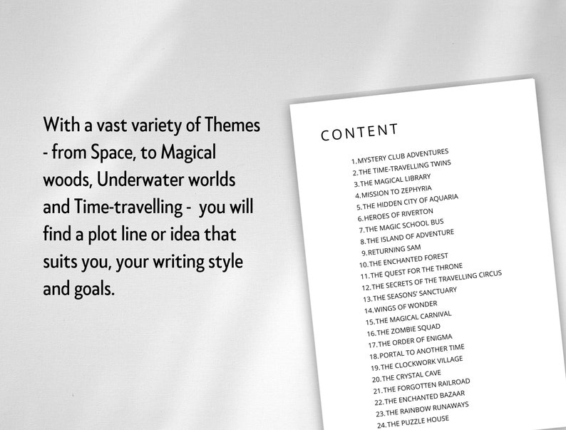 24 Ideas for a Children's Book, Book Plot Ideas for Kids Ages 8-12 ...