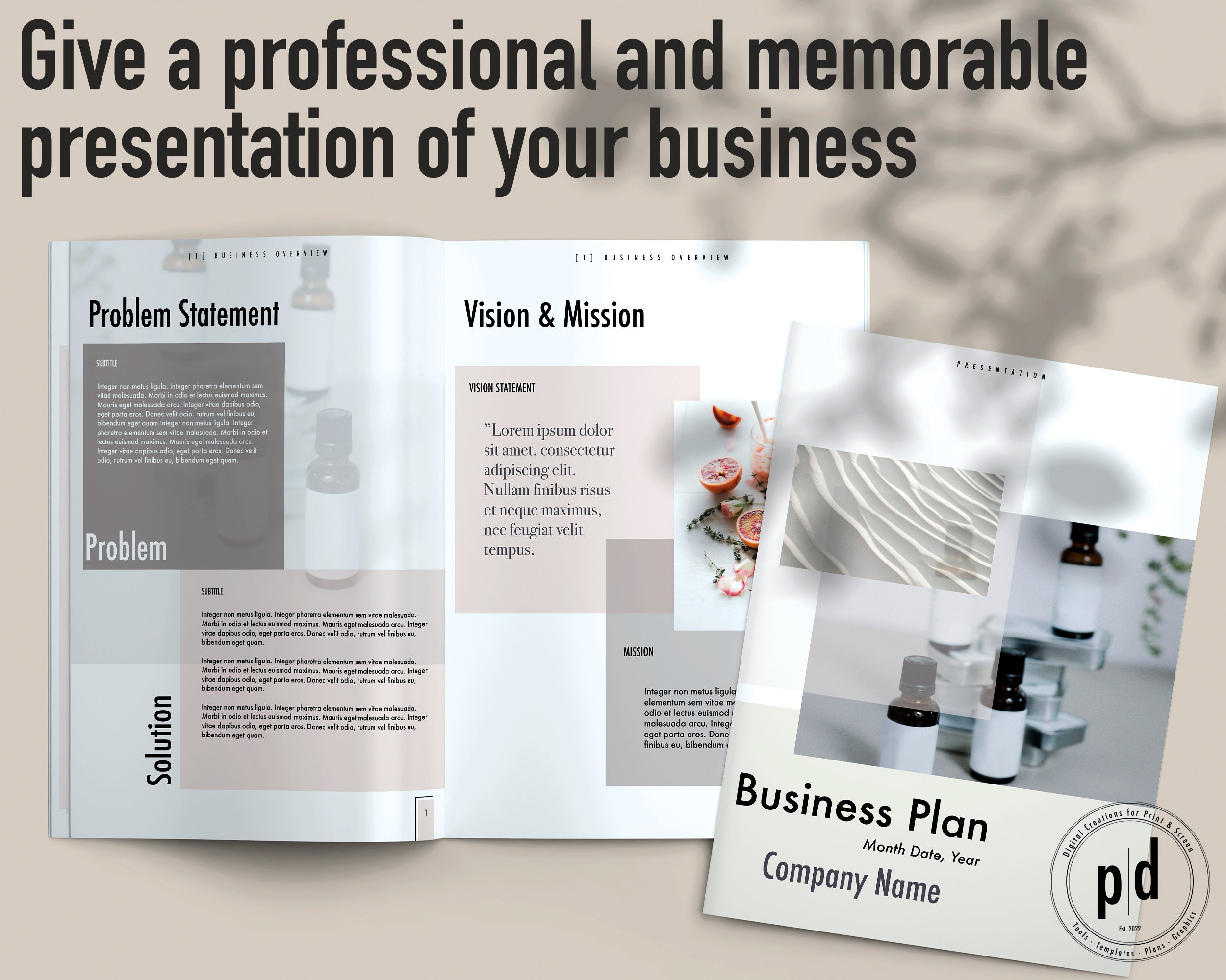 Beauty Brand Business Plan Template, Keynote Business Plan Proposal ...