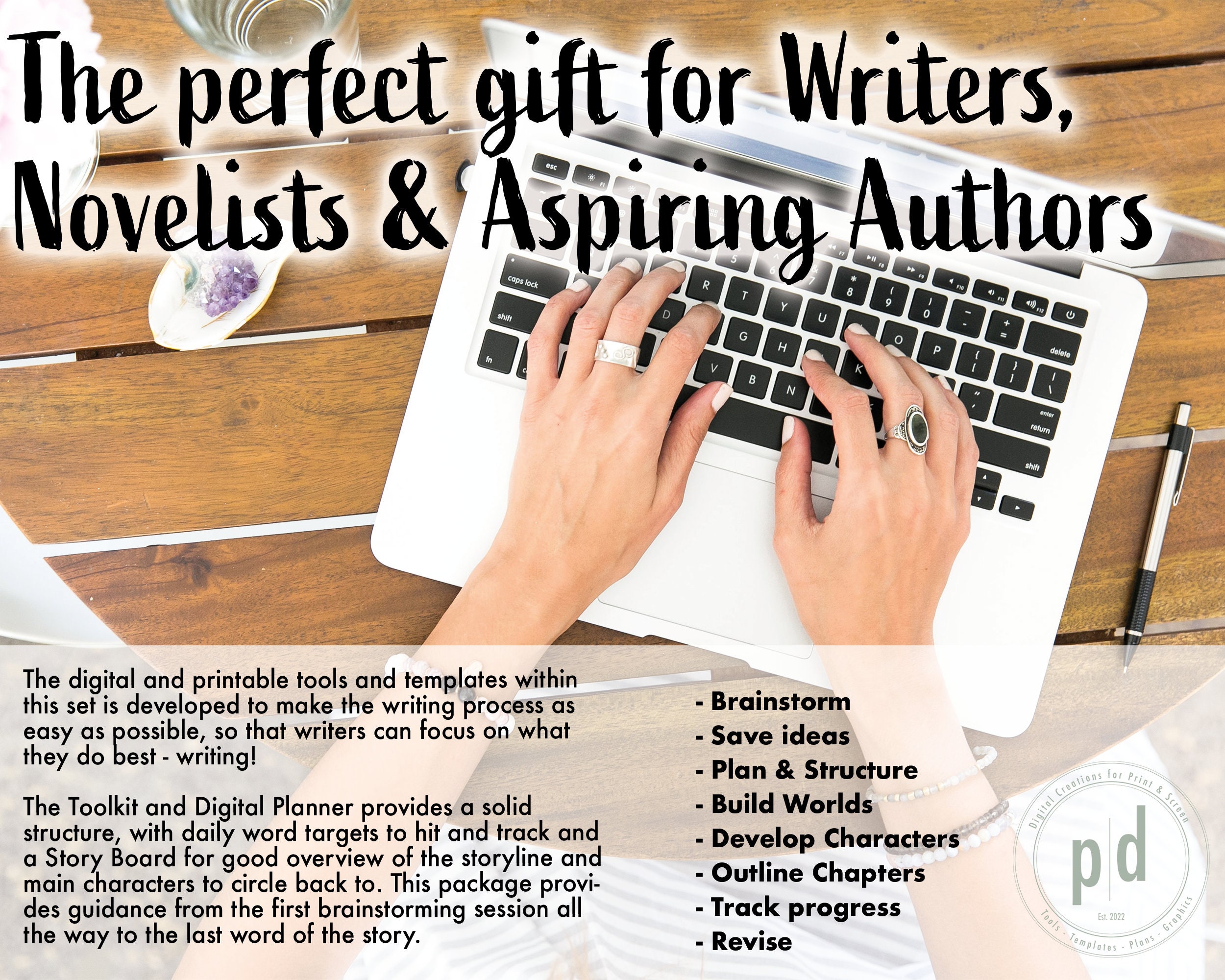 Writer's Gift Set Author Book Planner Workbook Goodnotes - Etsy