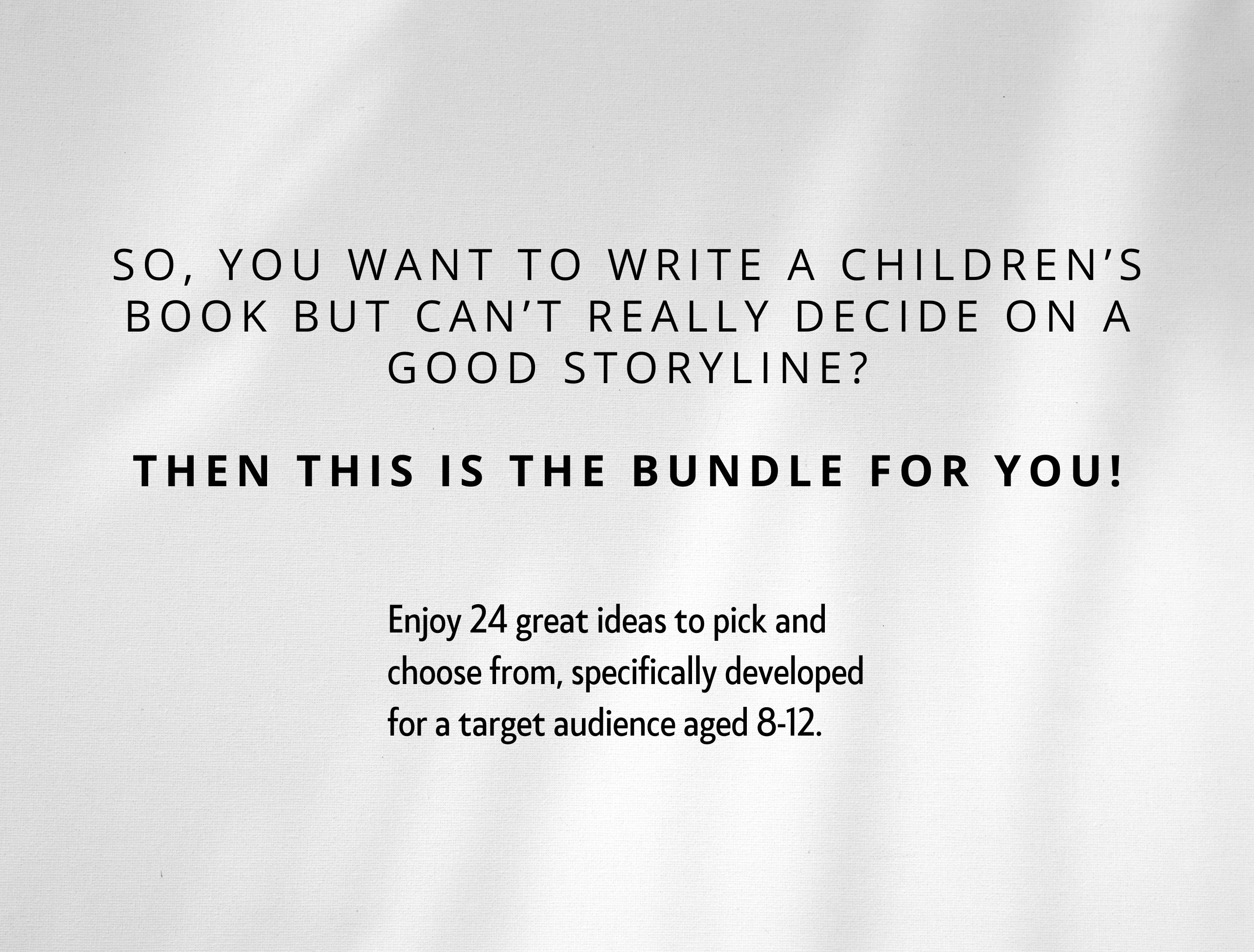 24 Ideas for a Children's Book, Book Plot Ideas for Kids Ages 8-12 ...