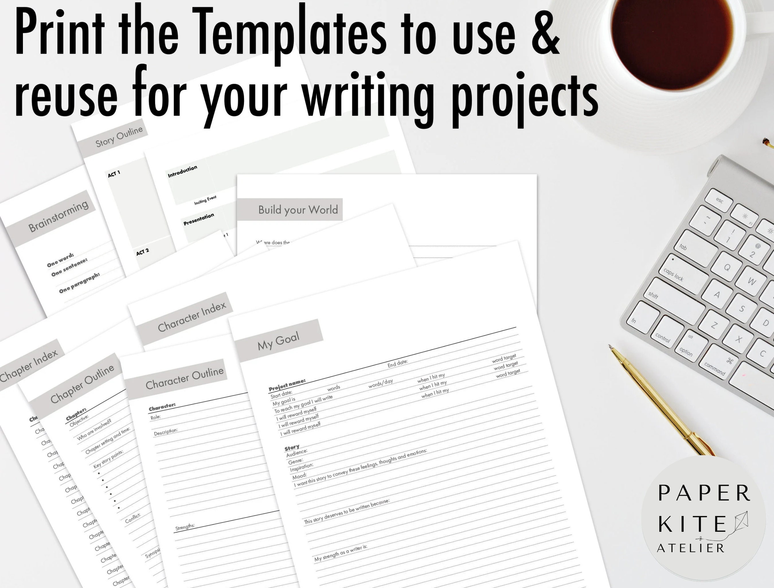 Author Writer Book Planner Workbook | Write a Novel | Write a Book in ...