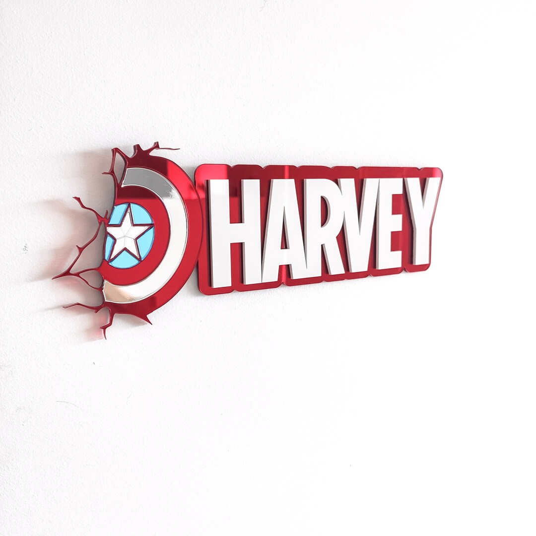 Captain America Wall Plaque | Captain America Door Plaque | Name Sign ...