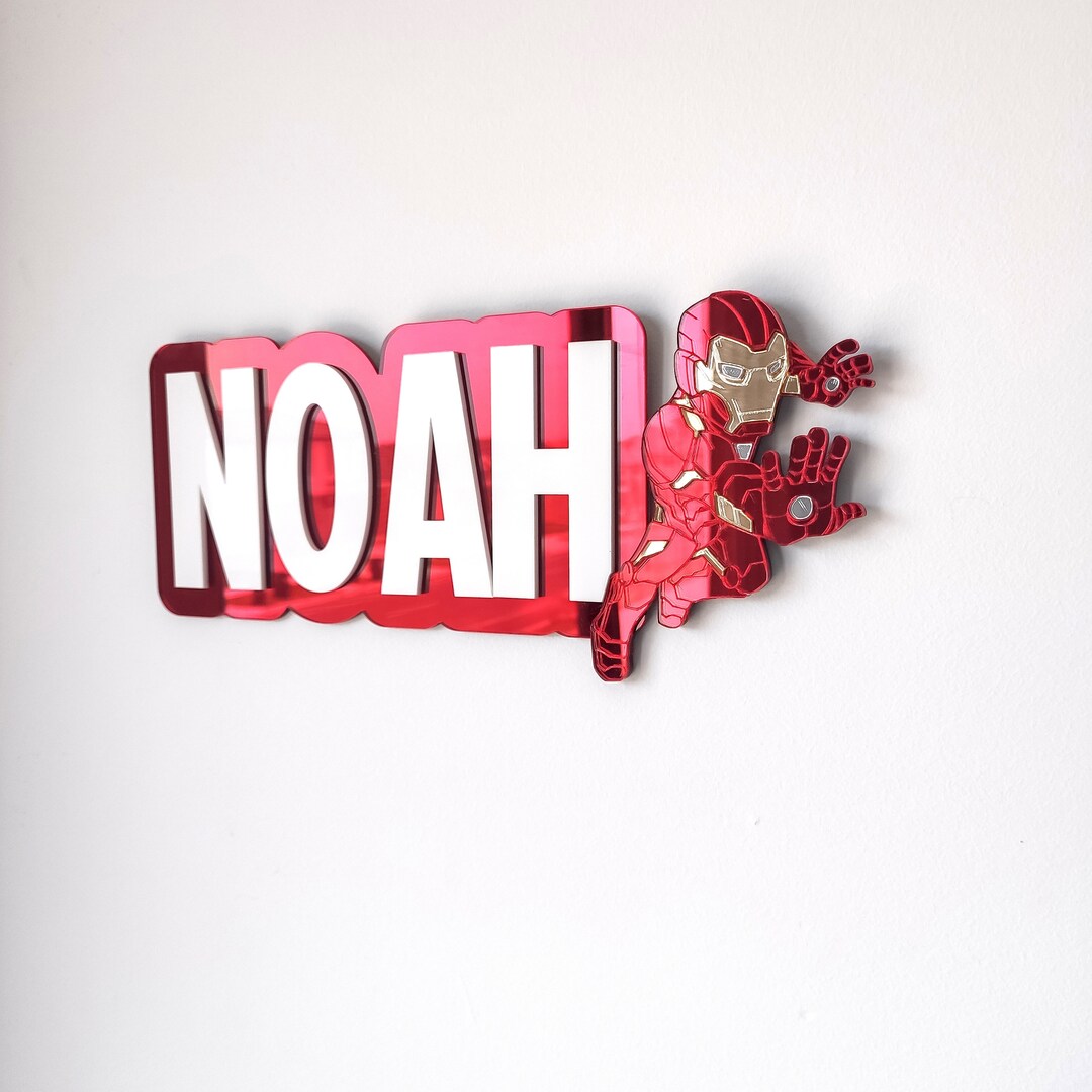 Iron Man Wall Plaque Iron Man Door Plaque Iron Man Name - Etsy