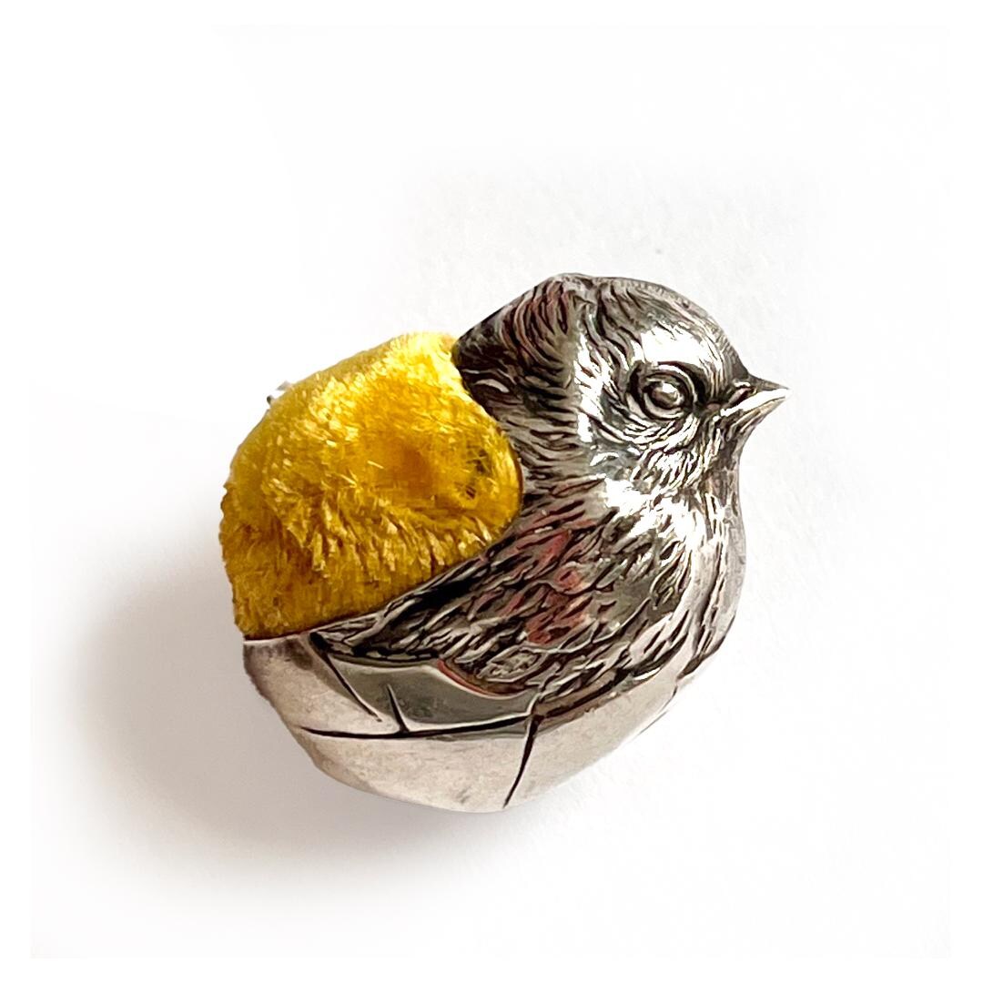 Antique Hallmarked Silver Chick Pin Cushion - Etsy