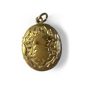 Large Antique Gilt Oval Locket - Etsy