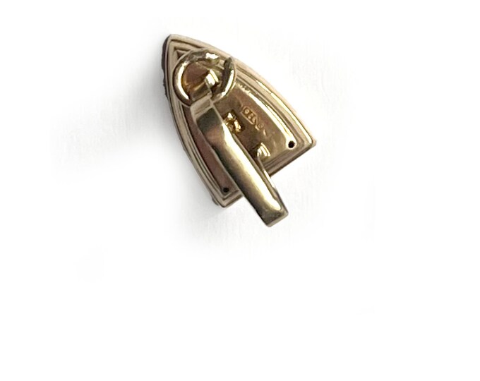 Vintage 9ct Gold Iron Charm - Etsy