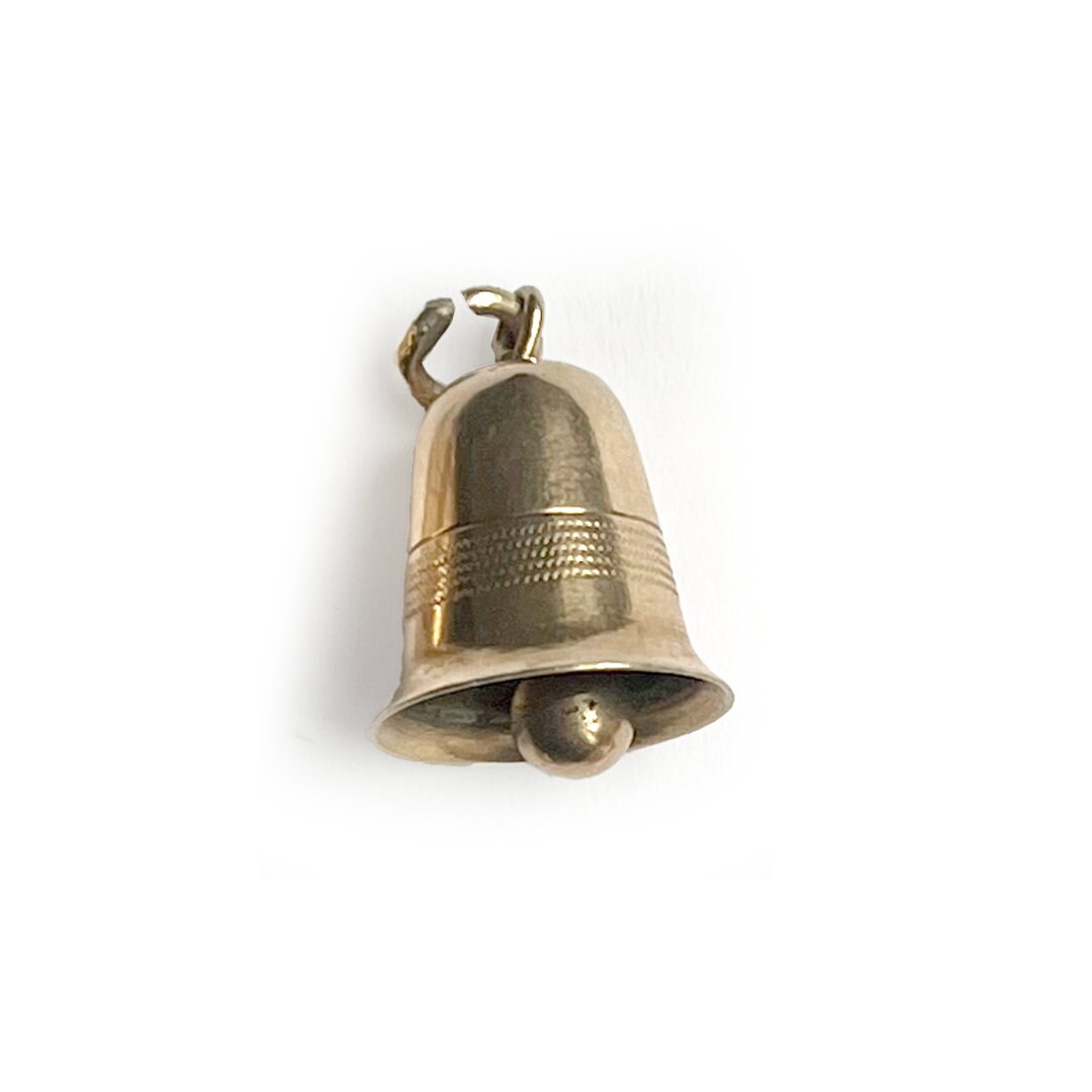 Vintage 9ct Gold Tinkling Bell Charm - Etsy