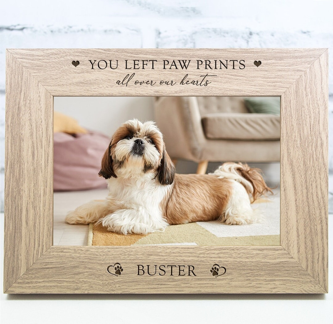 Personalised Pet Memorial Frame Paw Prints - Etsy UK