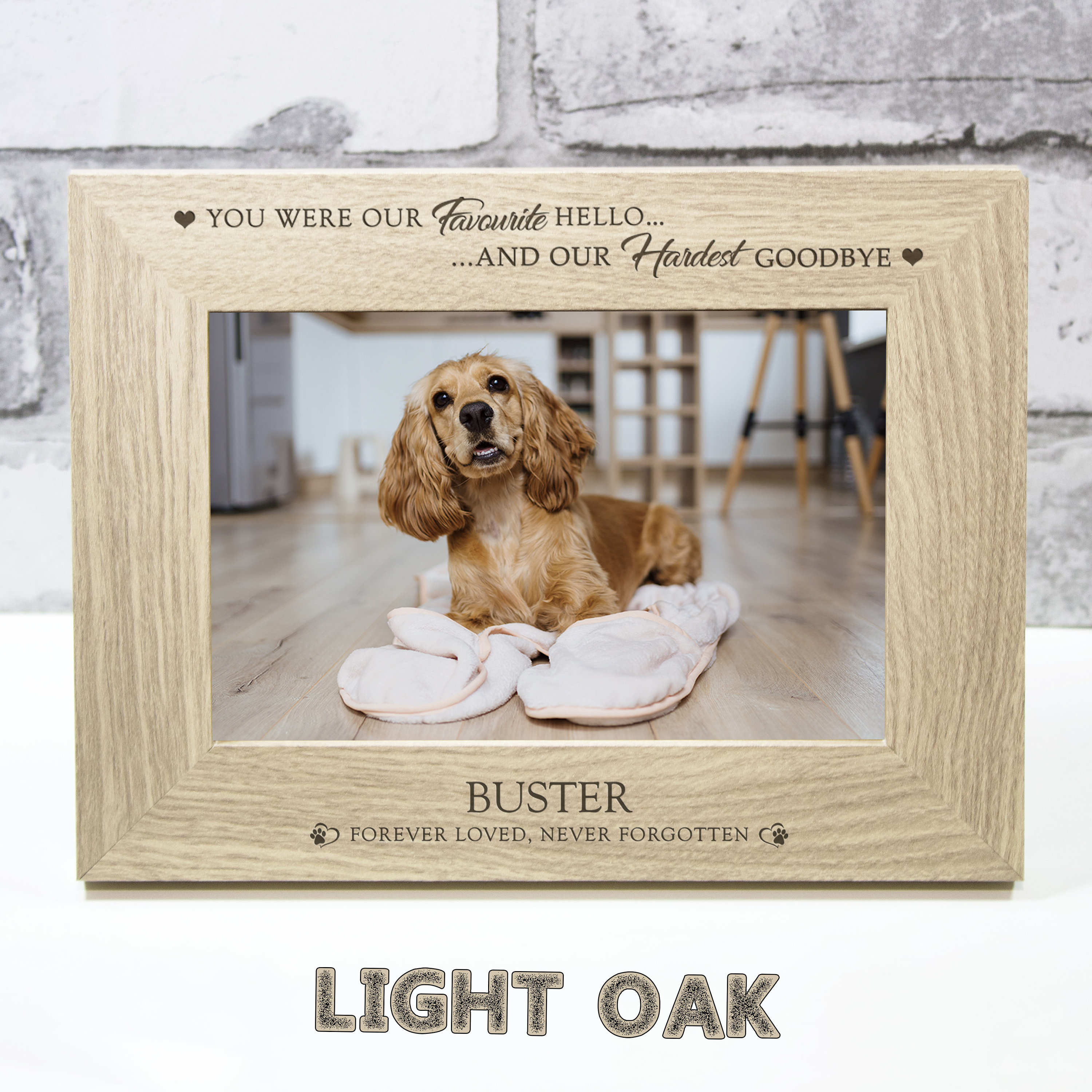 Personalised Pet Memorial Frame Favourite Hello - Etsy UK