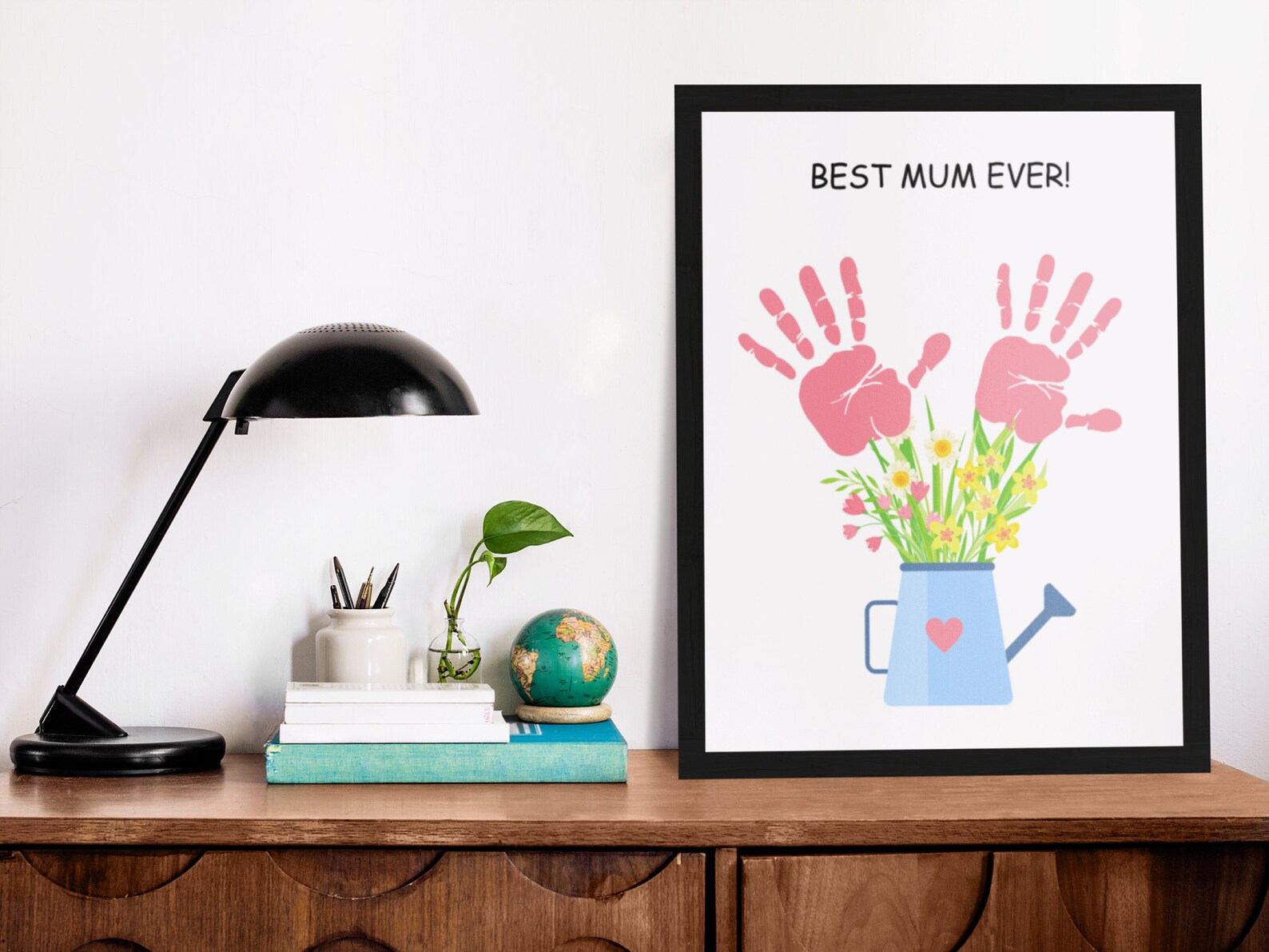 Handprint Art Mother's Day Flower Handprint DIY Craft for Mothers Day ...