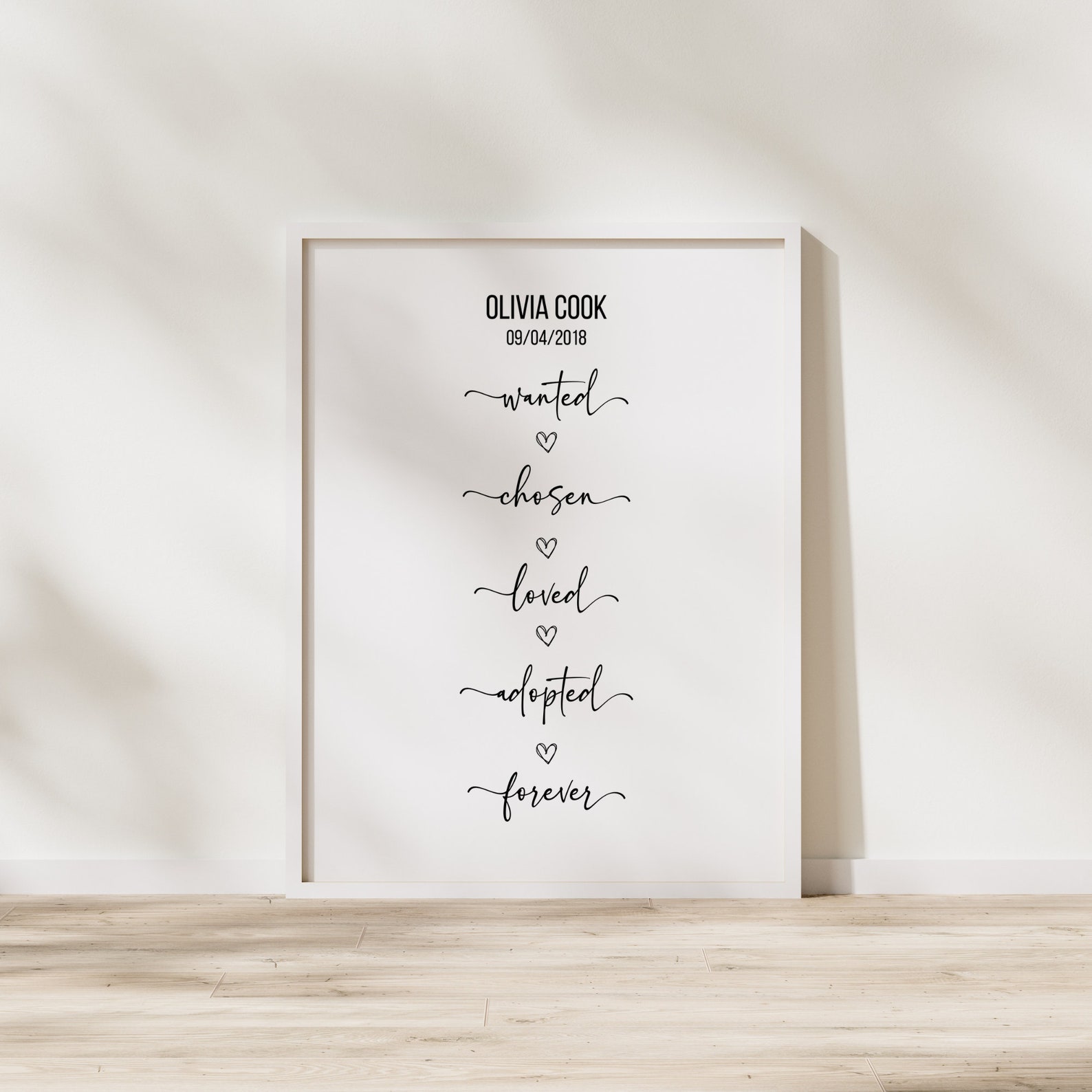 Personalized Adoption Sign | Forever Family Print | Gotcha Day - Etsy