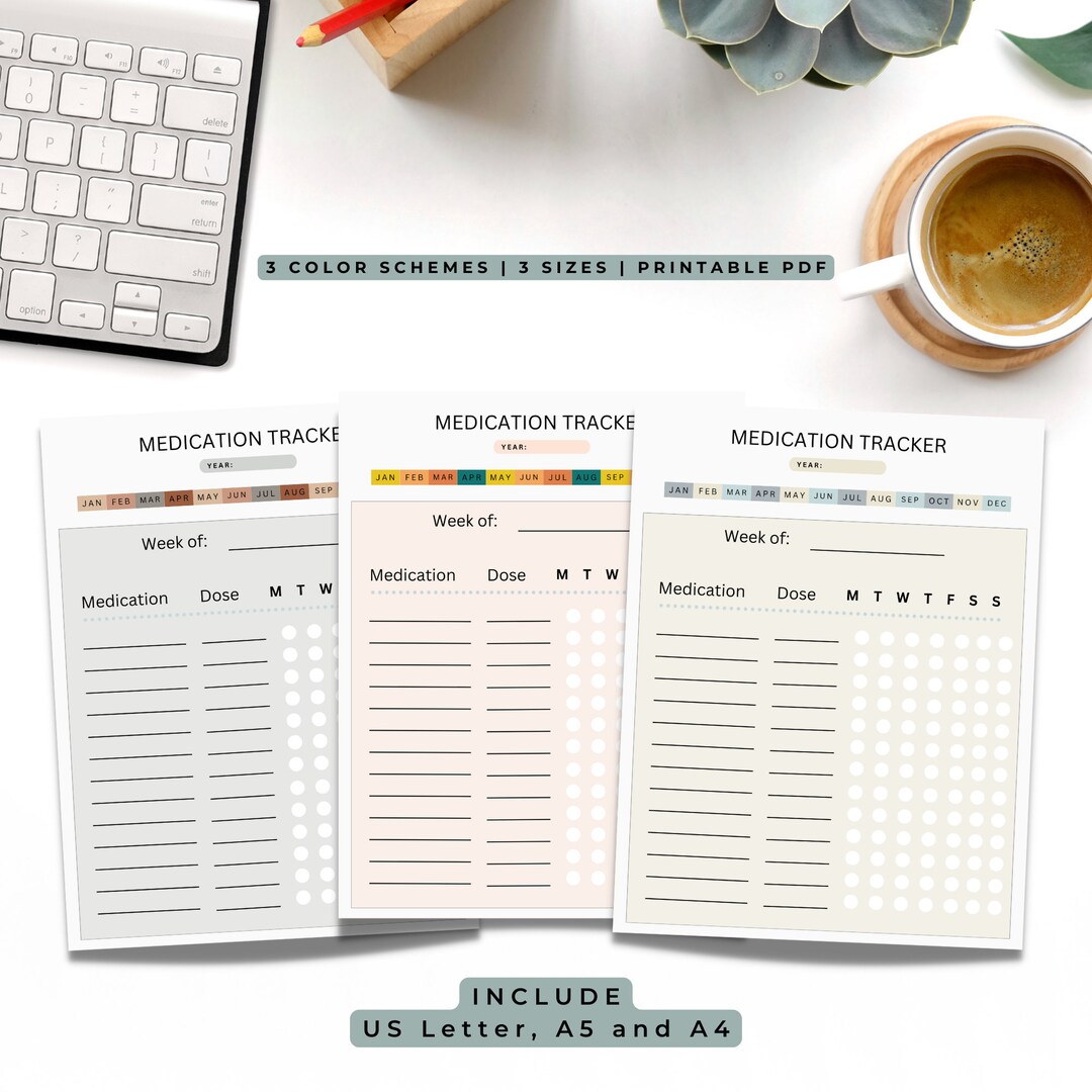 Medication Tracker Printable Daily Tracker Medication Log - Etsy