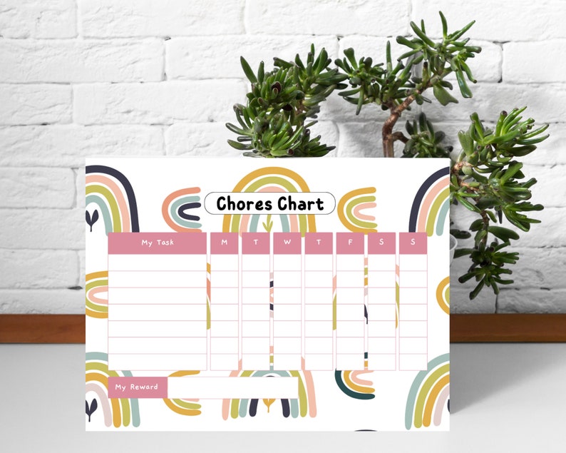 Chore Chart for Kids Reward Chart Daily Routine Chart - Etsy