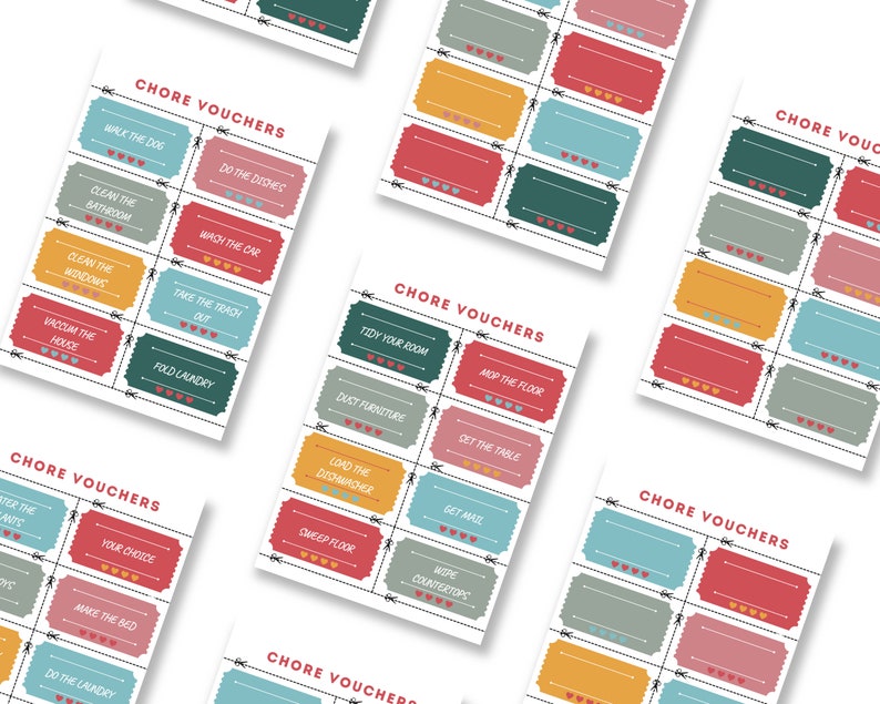 Kids Chore Coupons: Printable Chore Chart (digital Download) - Etsy