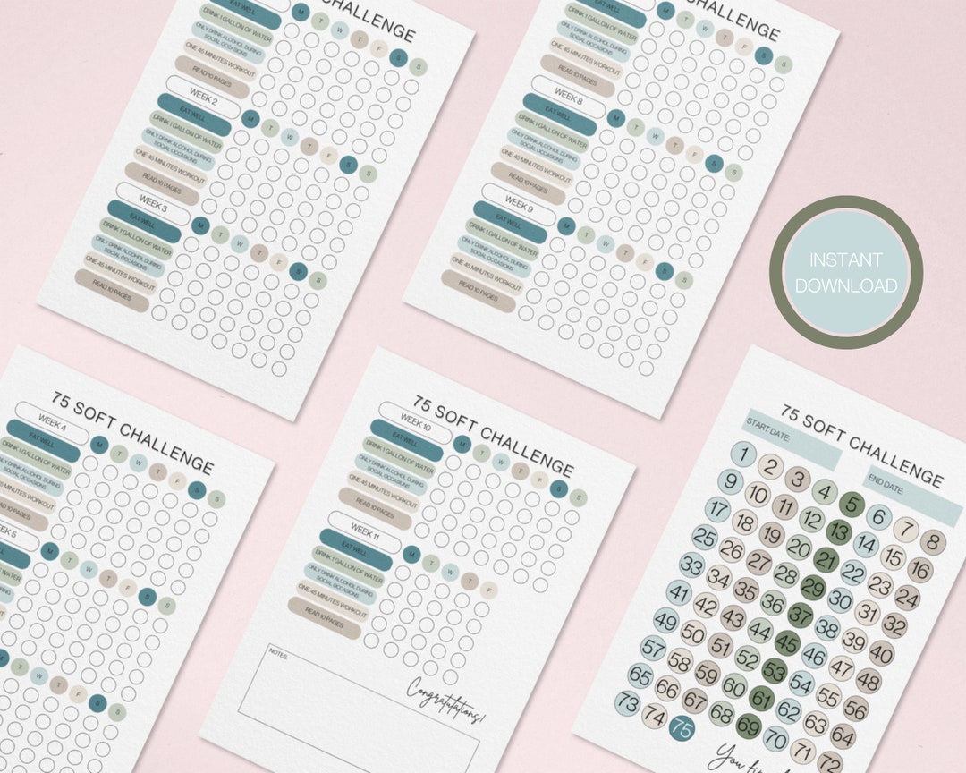 75 Soft Challenge, Track Your Progress and Achieve Your Health Goals ...