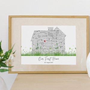 Housewarming Gift First Home | First Home Map Gift | Our First Home Map ...