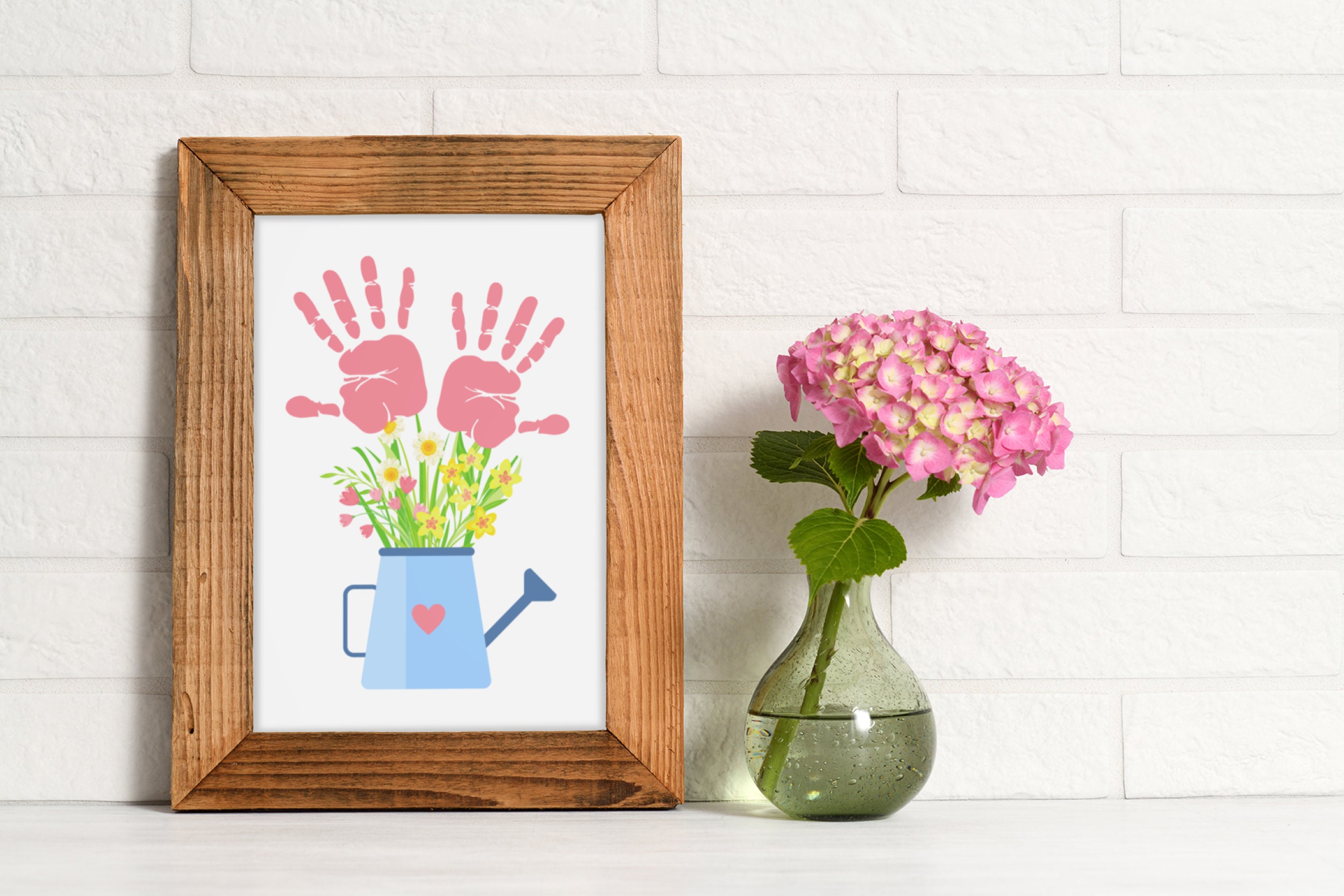 Handprint Art Craft for Kids DIY Hand Print Template Baby Keepsake ...