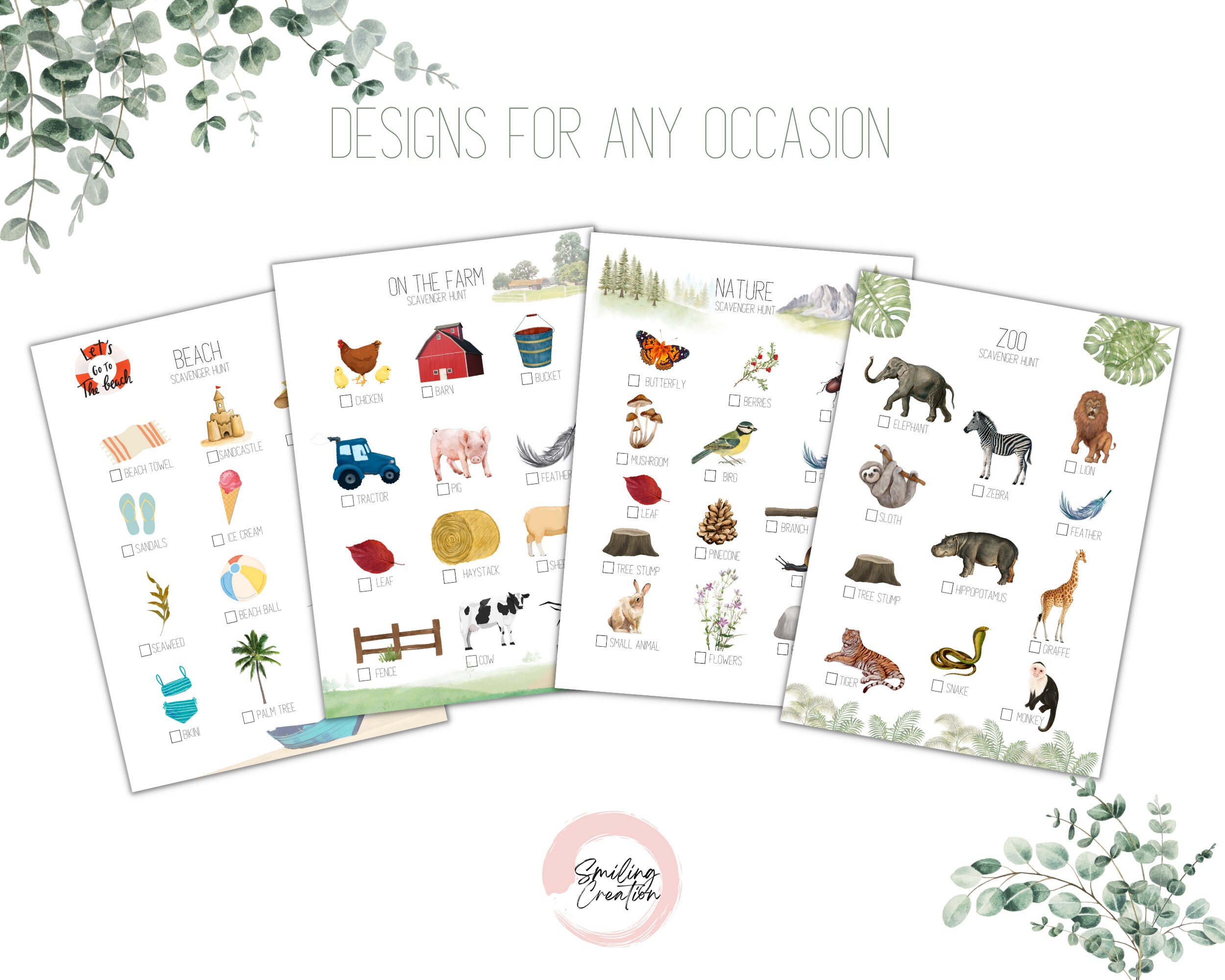 Farm Scavenger Hunt for Kids | Kids Activity | Outdoor Game - Etsy
