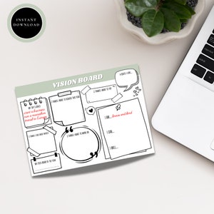 Vision Board | Printable 2025 Vision Board Template | Goal Setting ...